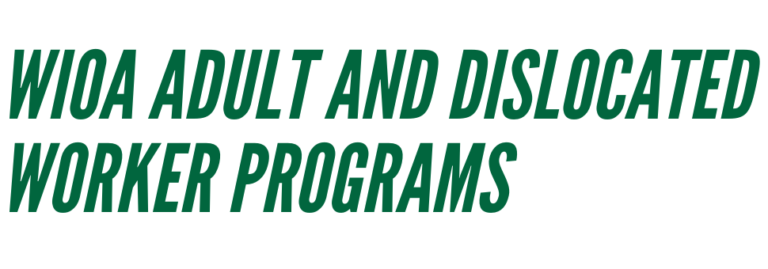 WIOA Adult and Dislocated Workers Program with Workforce Partnership